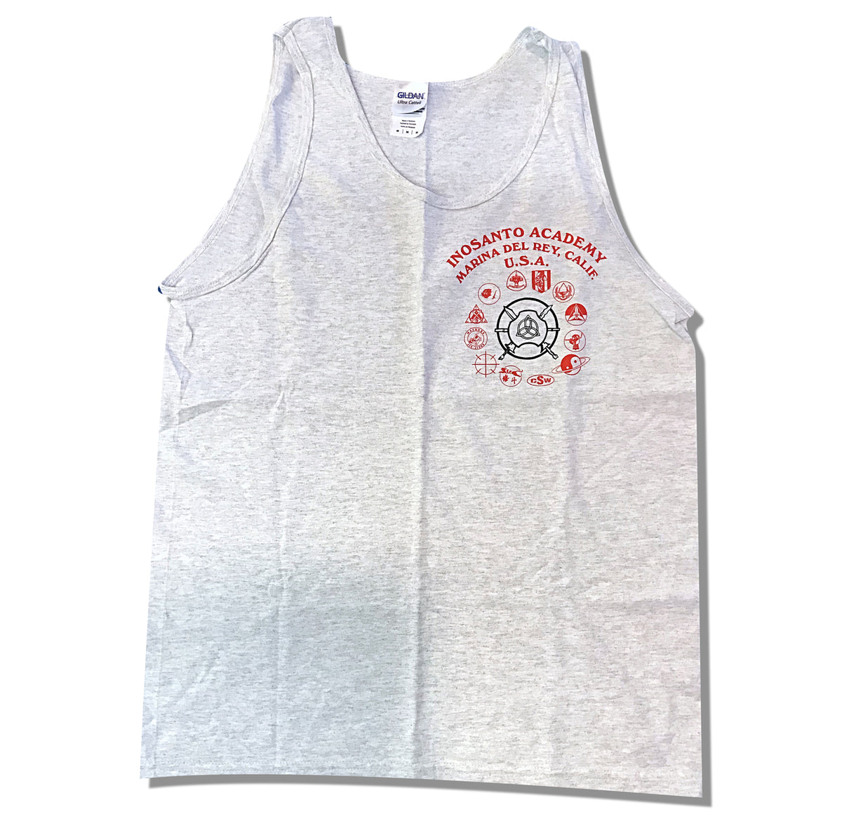 Tank Top - Inosanto Academy - School Tank Top - Gray with Red & Black ...
